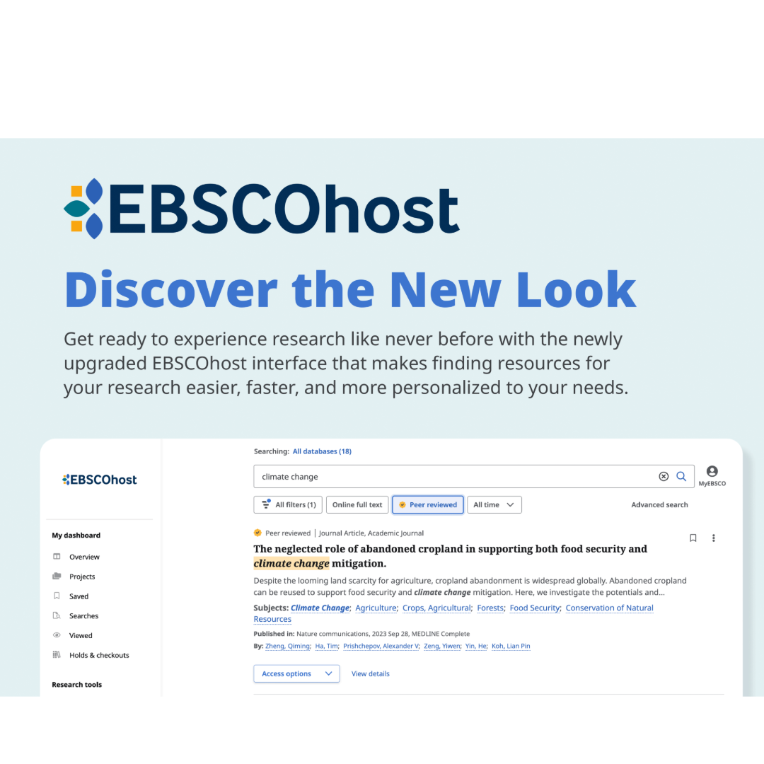 EBSCOhost-Datenbanken: Neue Oberfläche ab dem 1. Februar 2025 | katho